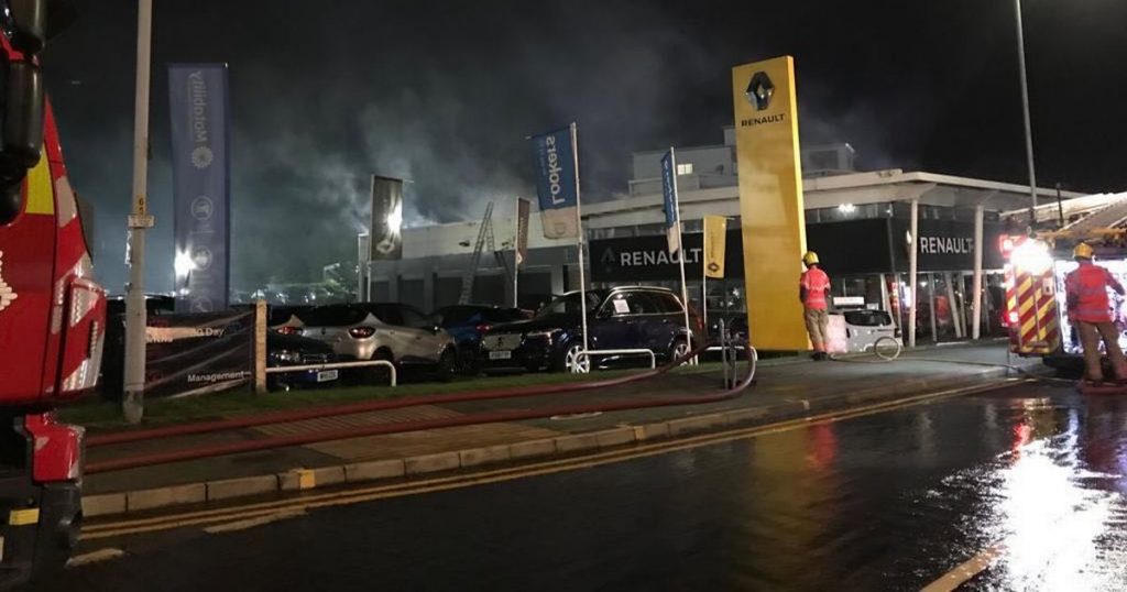Fire crews tackle blaze at Stockport Renault main dealer | Safety ...